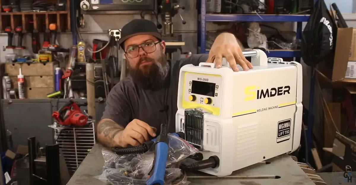 Simder 250D MultiProcess Welding machine HONEST REVIEW. STICK TIG MIG ...