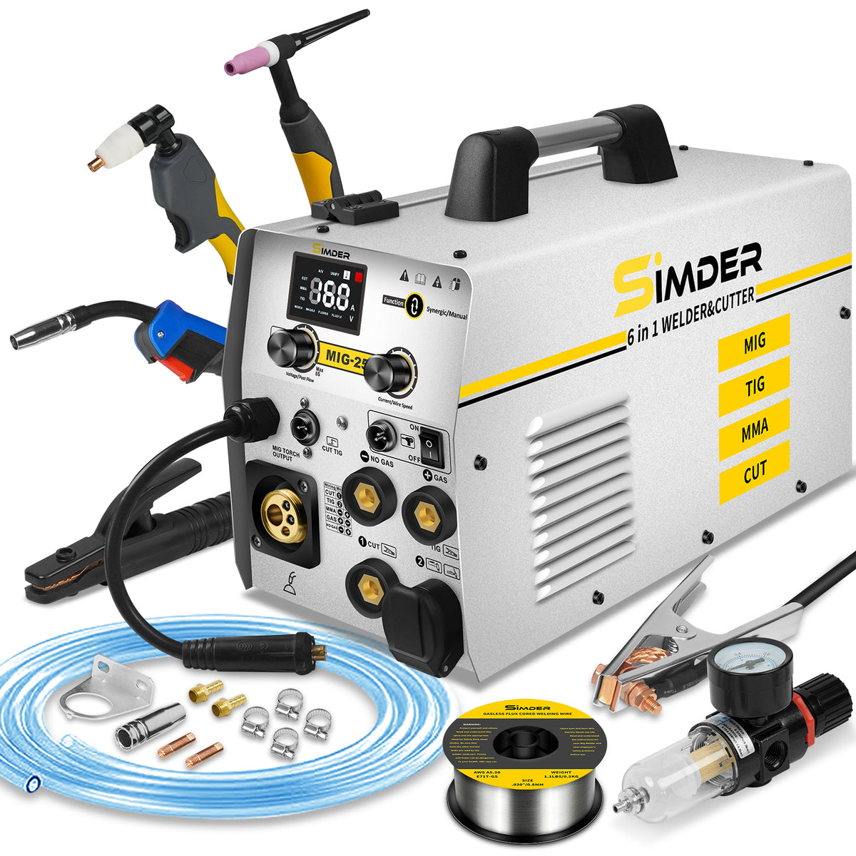 SSIMDER MIG-250 6 In 1 Welder&Plasma Cutter Welder – Simder Welder
