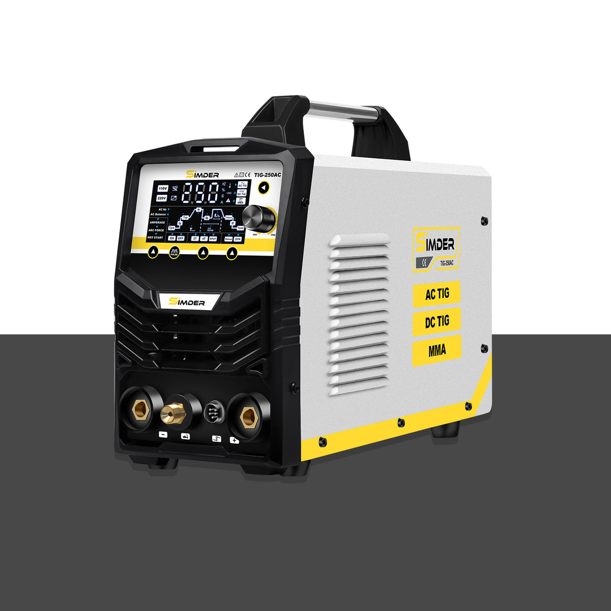 SSIMDER TIG-250 AC TIG Welder With Smart Synergic AC/DC TIG, AC/DC Pul ...